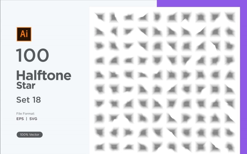 Stars shape halftone background 100-18 - TemplateMonster