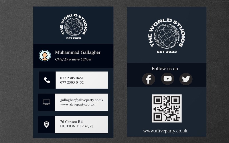 Fully Editable Visiting Card Template - TemplateMonster