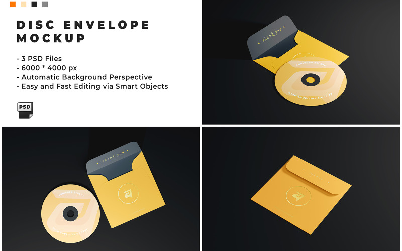 Disc Envelope Mockup Template #346029 - TemplateMonster