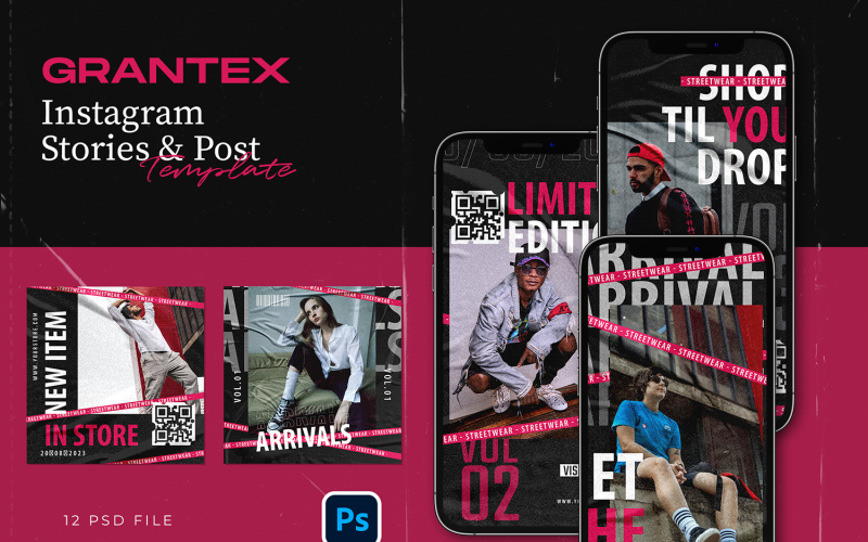 Hype Instagram Template - Grantex #346087 - TemplateMonster