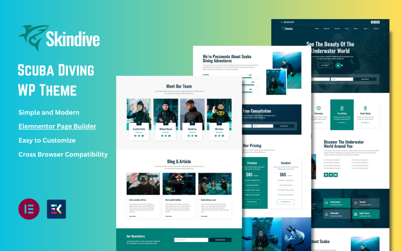 Skin Dive - Sea Explorer & Scuba Diving - TemplateMonster