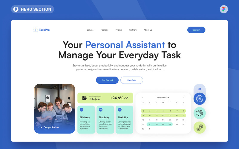 ZenFit – Dynamic Purple Modern Fitness Studio Hero-Bereich