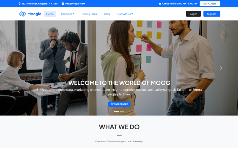 Moogle - Html5 Business Template #346325 - TemplateMonster