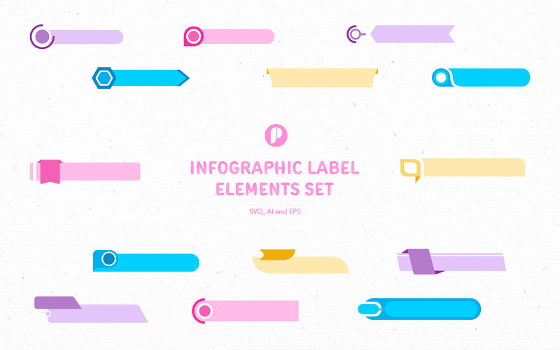 Infographic Label Elements Set #346537 - TemplateMonster