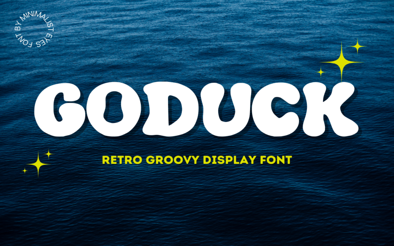 Goduck - Groovy Retro Display Font #346719 - TemplateMonster