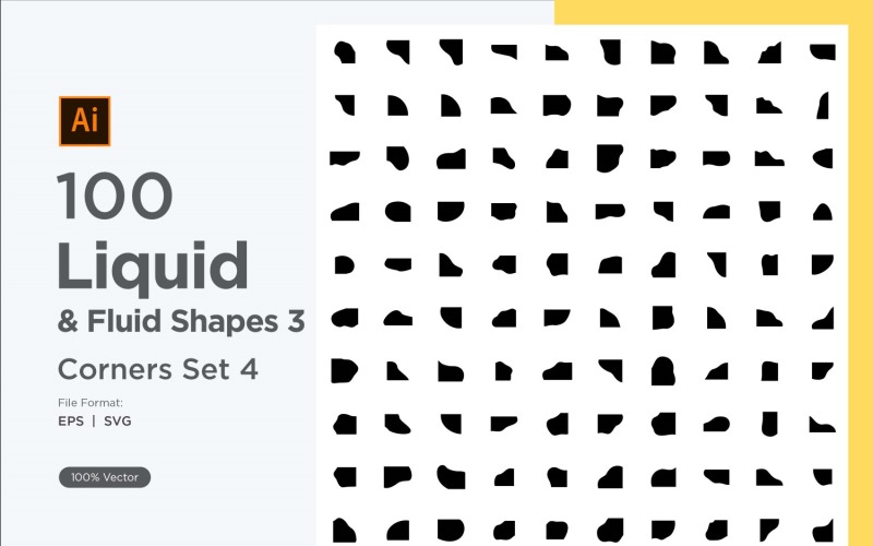 Liquid and fluid shape 3-100-4 #346762 - TemplateMonster