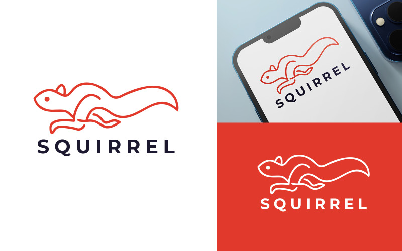 Professional Squirrel Logo Template #346704 - TemplateMonster