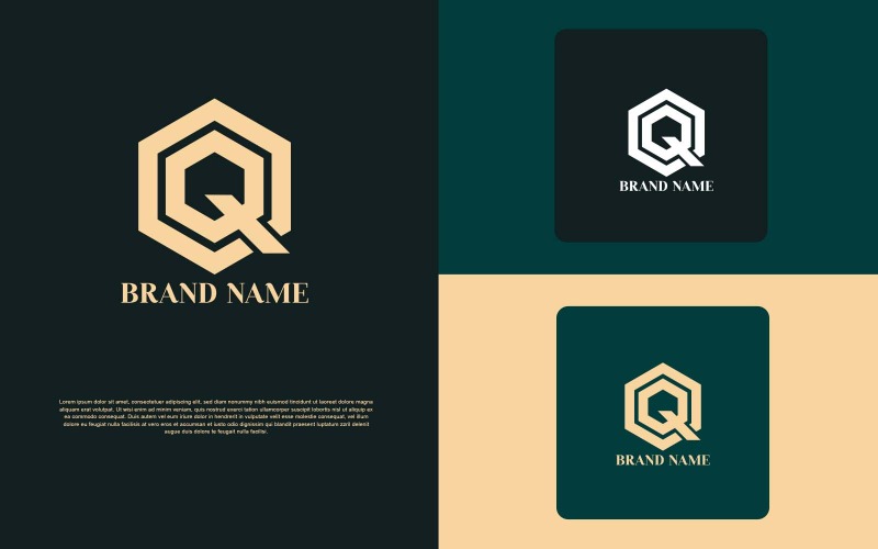 Création de Logo Polygone Q Lettre - Identité de Marque