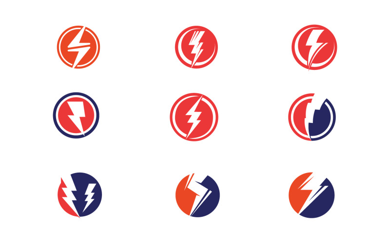 Logo Thunderbolt flash éclair logo v30 - TemplateMonster