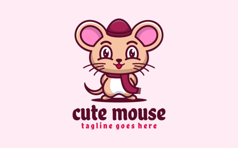 Cute Mouse Mascot Cartoon Logo 1 #347305 - TemplateMonster