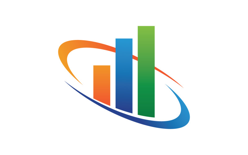 Modèle vectoriel de logo graphique d'entreprise de finances v14
