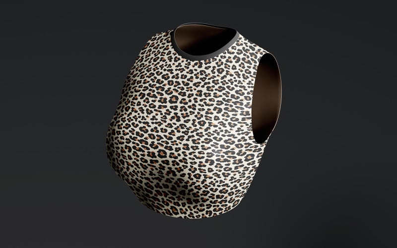 Modello di mockup di crop top sportivo - TemplateMonster