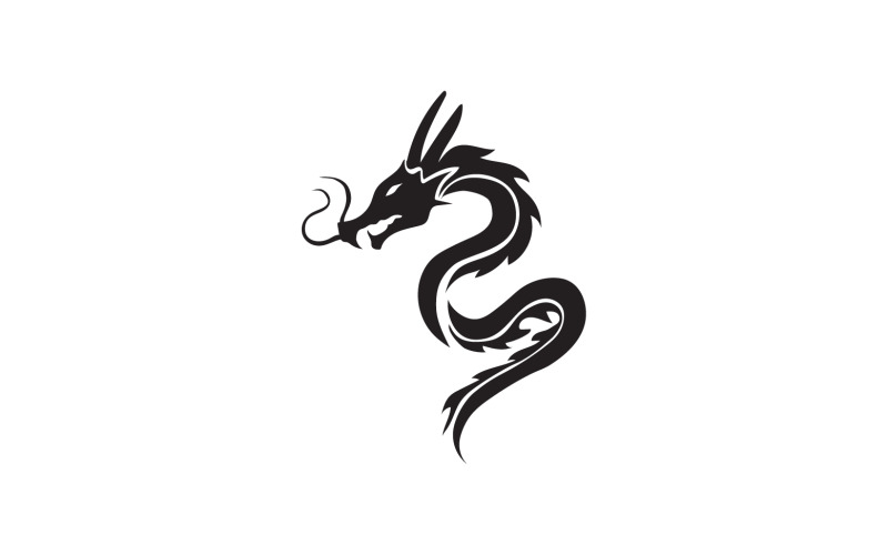 Ejderha ateşi baş logo şablonu v5 #347436 - TemplateMonster