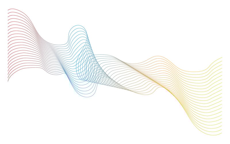 Sound wave equalizer rainbow logo template v6