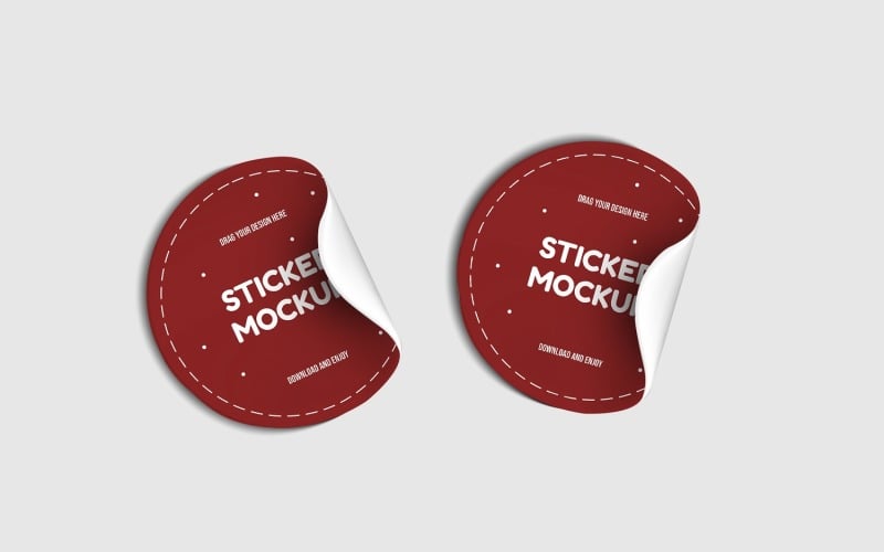 Sticker PSD Product Mockup #347557 - TemplateMonster