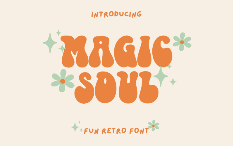 Magic Soul - Fun Retro Font #347644 - TemplateMonster