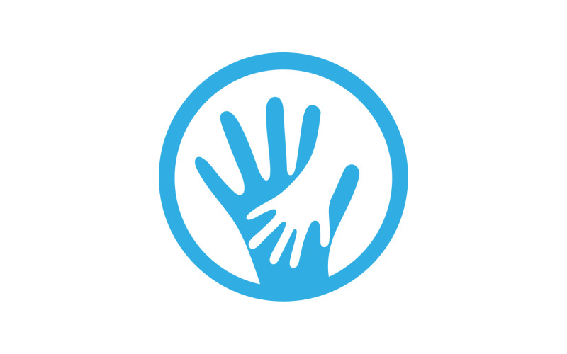 Hand Help hope logo vector v5 #347733 - TemplateMonster