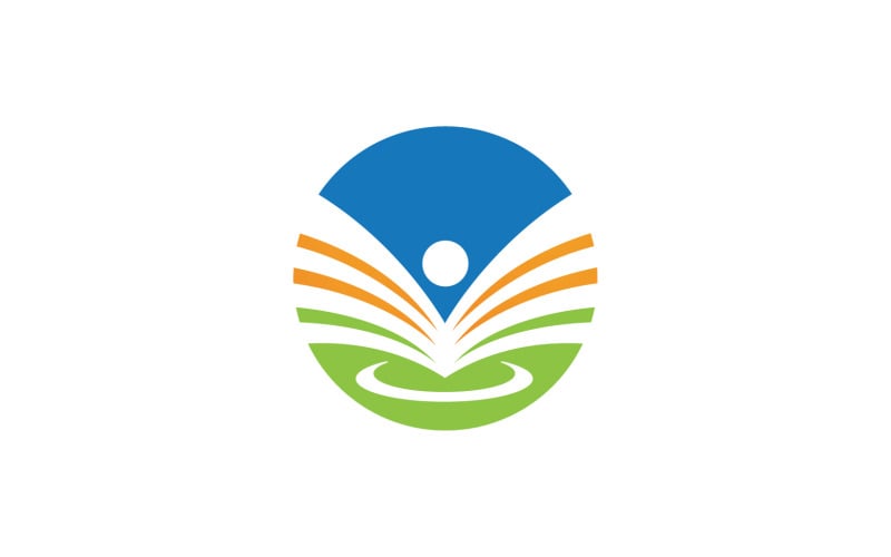 Book read hand logo vector v5 #348144 - TemplateMonster