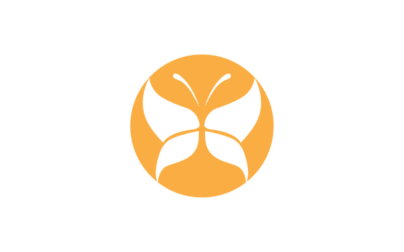 Kanat kelebek güzellik logo vektör v1 - TemplateMonster