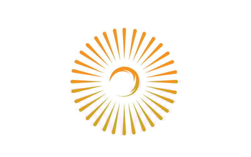 Sun brush logo nature circle v1 #348179 - TemplateMonster