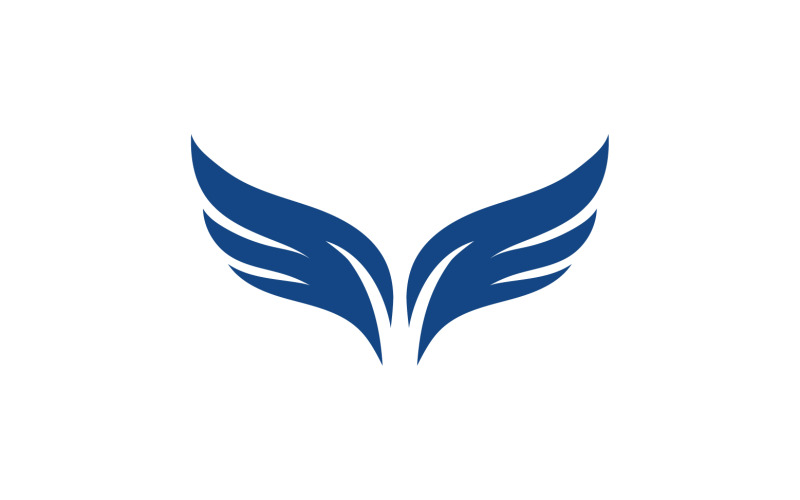 WIng bird falcon eagle angle logo v1 - TemplateMonster