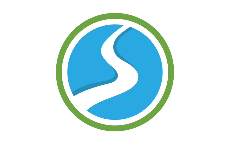 Modelo de logotipo de vetor de rio v2 - TemplateMonster