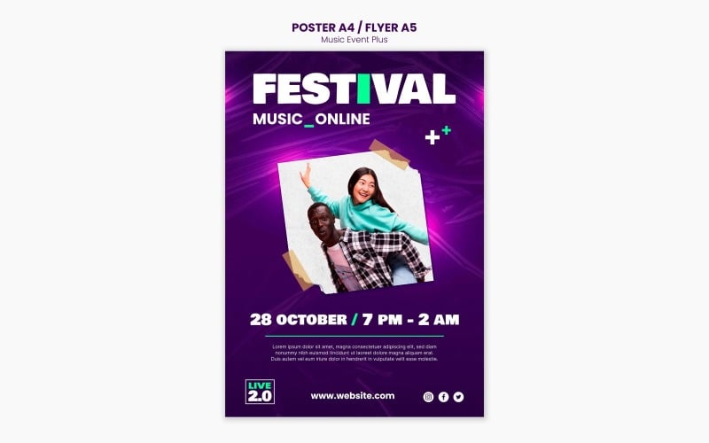 Music Festival Social Media Template - TemplateMonster Music Festival Social Media Template - TemplateMonster