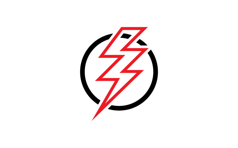 Strom rayo relámpago vector logo v26 - TemplateMonster