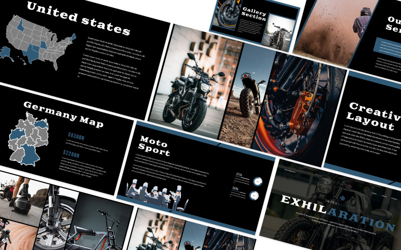 Exhilaration Moto Sport Keynote Template - TemplateMonster