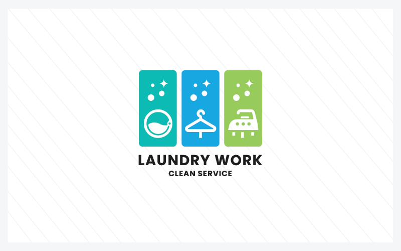 Logo-Vorlagen für Laundry Work Pro #348813 - TemplateMonster