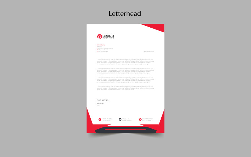 Modern Letterhead Pad Template Design twenty