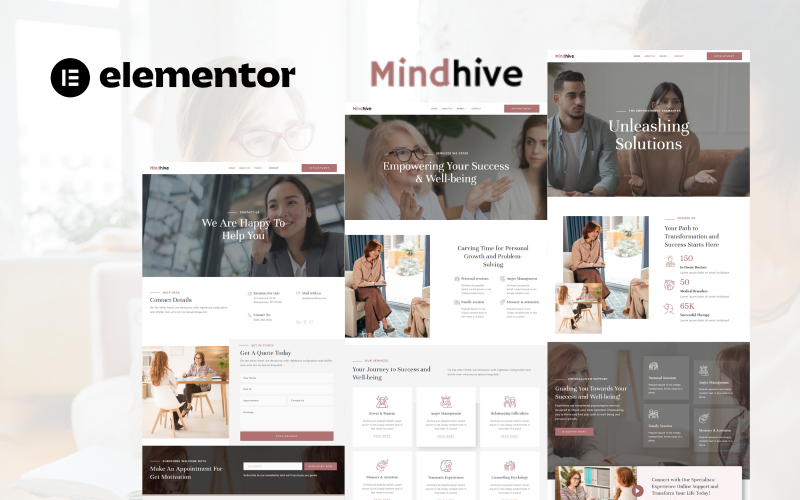 Mindhive - Kit de plantillas de Elementor gratuito para coach de vida y ...