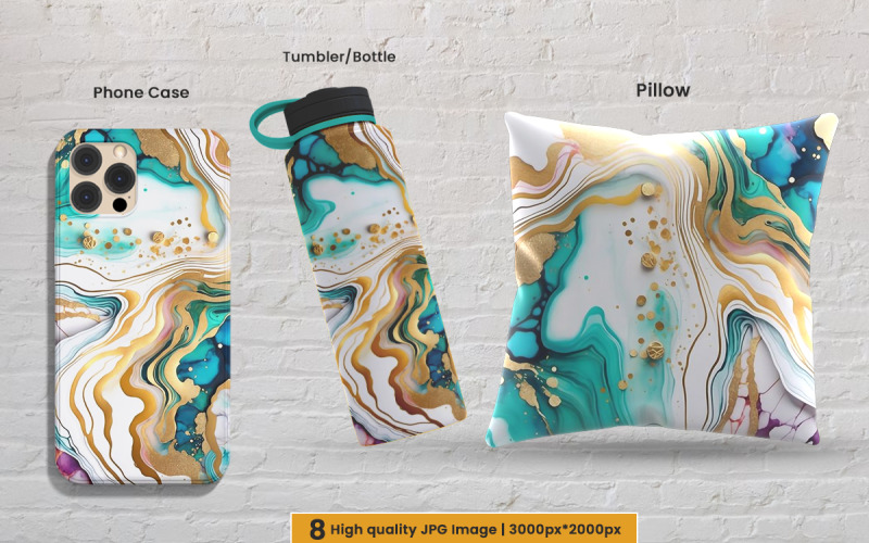 Abstract alcohol ink gold glitter background