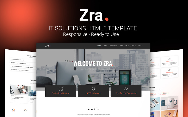 Zra - Technology & Business Services Landing Page Template