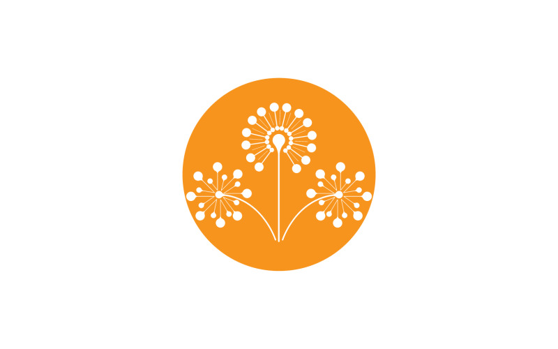 Pissenlit fleur beauté logo vecteur v.18 - TemplateMonster