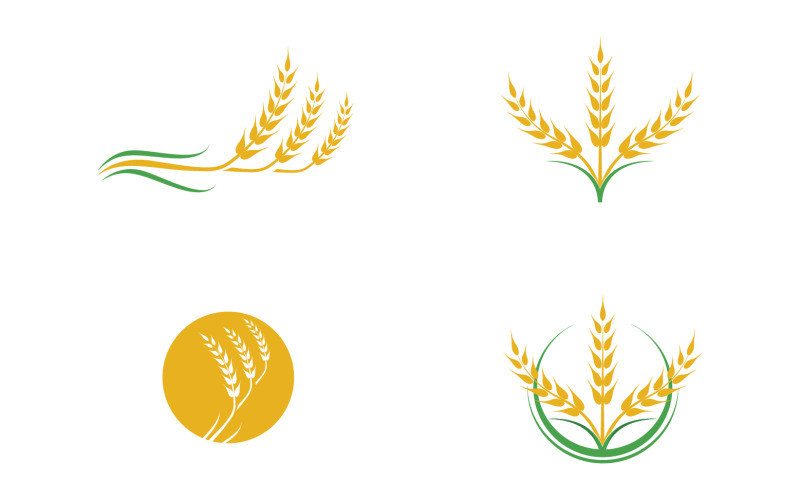 Wheat oat rice logo food v.3 #349778 - TemplateMonster