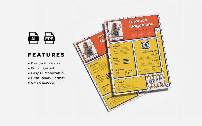 Curriculum Vitae Plantilla de CV Flyer Design 7