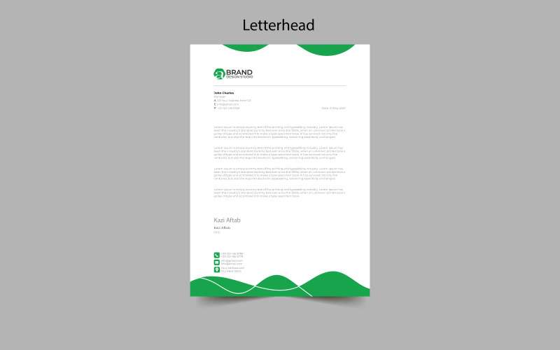 Modern Letterhead Pad Template Design Nice To See Six