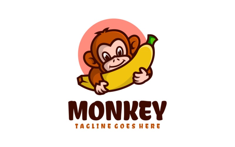 Monkey Mascot Cartoon Logo 4 #350049 - TemplateMonster