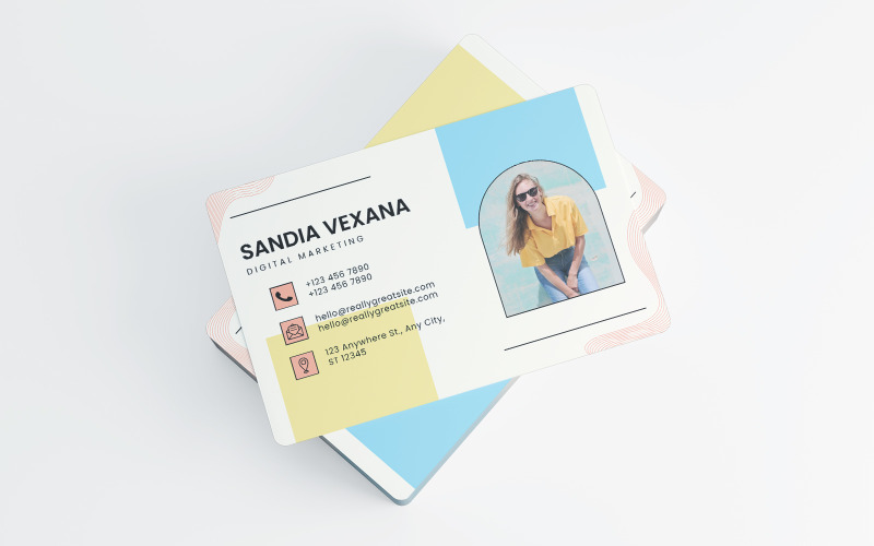 Business Card Design Style 1 #350250 - TemplateMonster