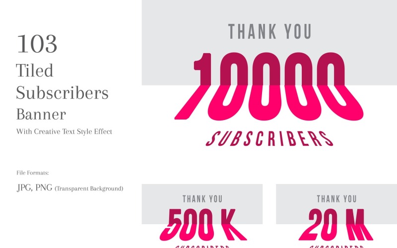 Tiled Subscribers Banner Design Set 15 - TemplateMonster