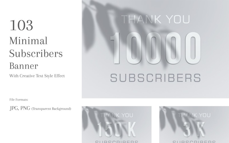 Minimal Subscribers Banner Design Set 34 - TemplateMonster