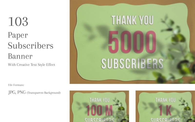 Paper Subscribers Banner Design Set 38 - TemplateMonster