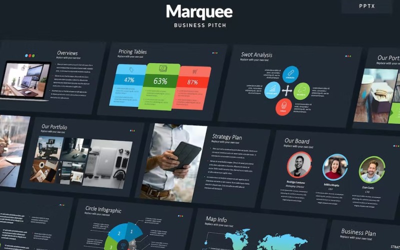 MARQUEE - Modello PowerPoint per presentazioni aziendali
