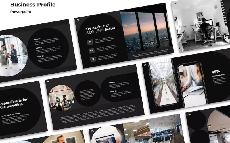 Medel Business Profile Powerpoint #350560 - TemplateMonster