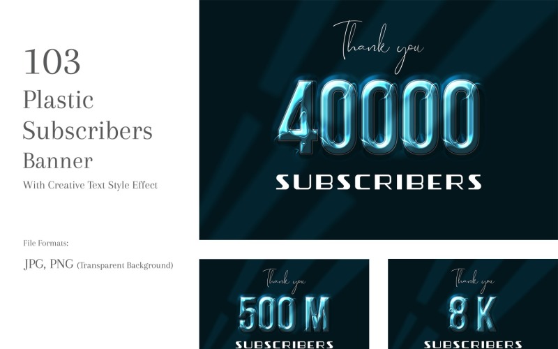 Plastic Subscribers Banner Design Set 57 - TemplateMonster