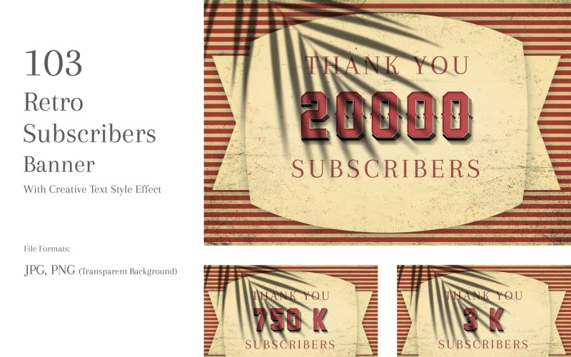 Retro Subscribers Banners Design Set 84 - TemplateMonster