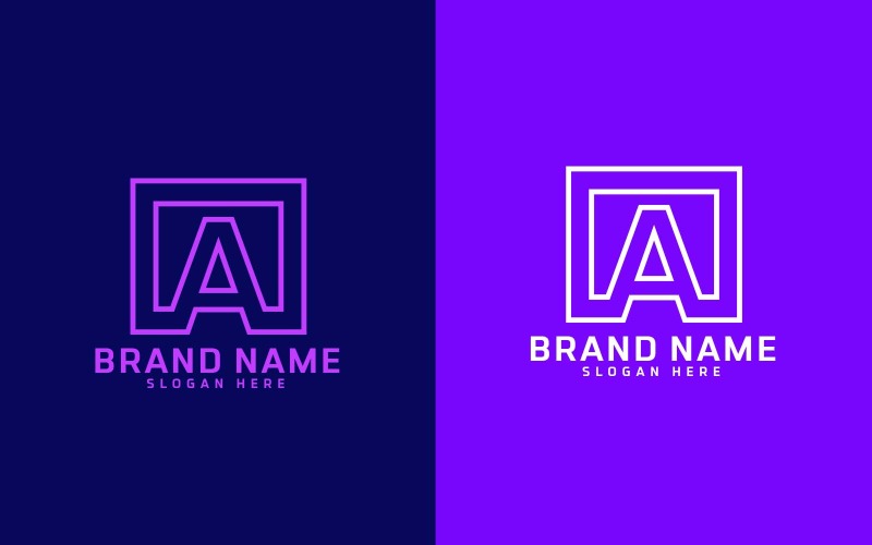 A letter Logo Design - Brand Identity - TemplateMonster
