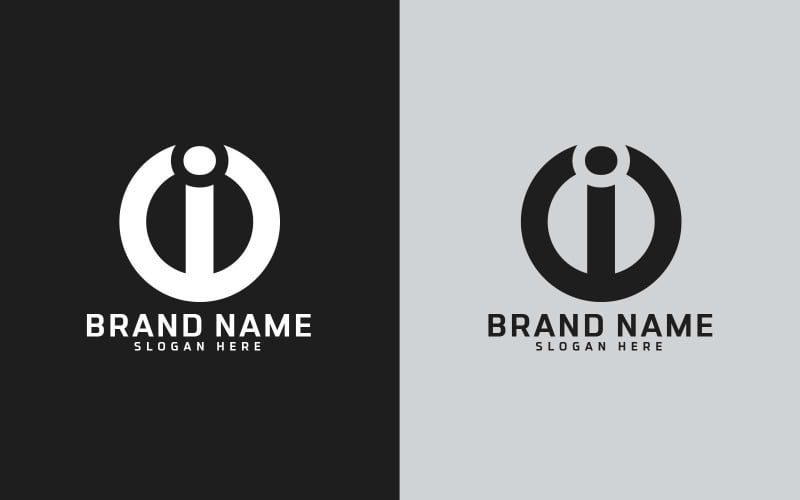 Brand I letter Circle Shape Logo Design - Brand Identity