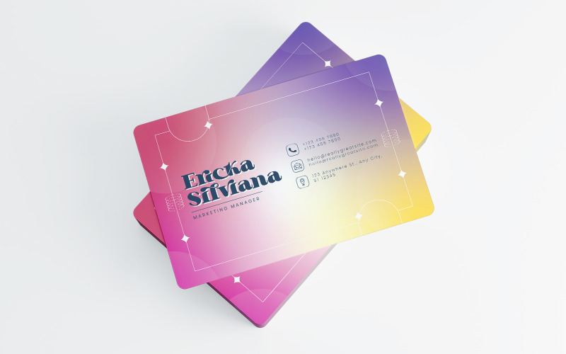 Business Card Design Style 3 #350928 - TemplateMonster